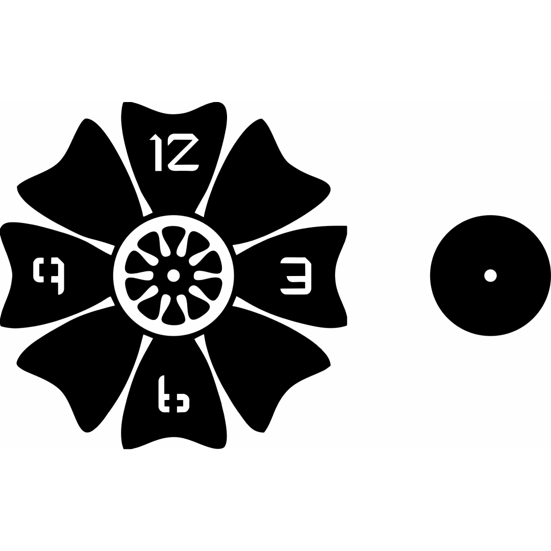 Floral Wheel Clock CDR Vector Design – Arts Shala