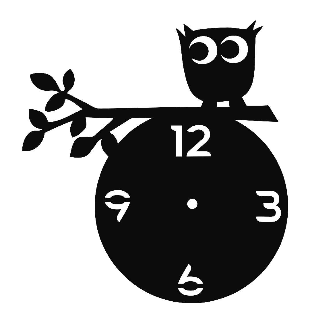 Buy Standing Owl Clock CDR Vector Design Online | Arts shala