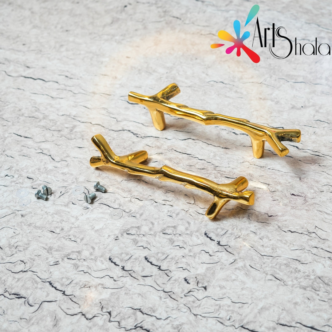 Buy Golden Branch Metal Tray Handles Online | Artsshala – Arts Shala