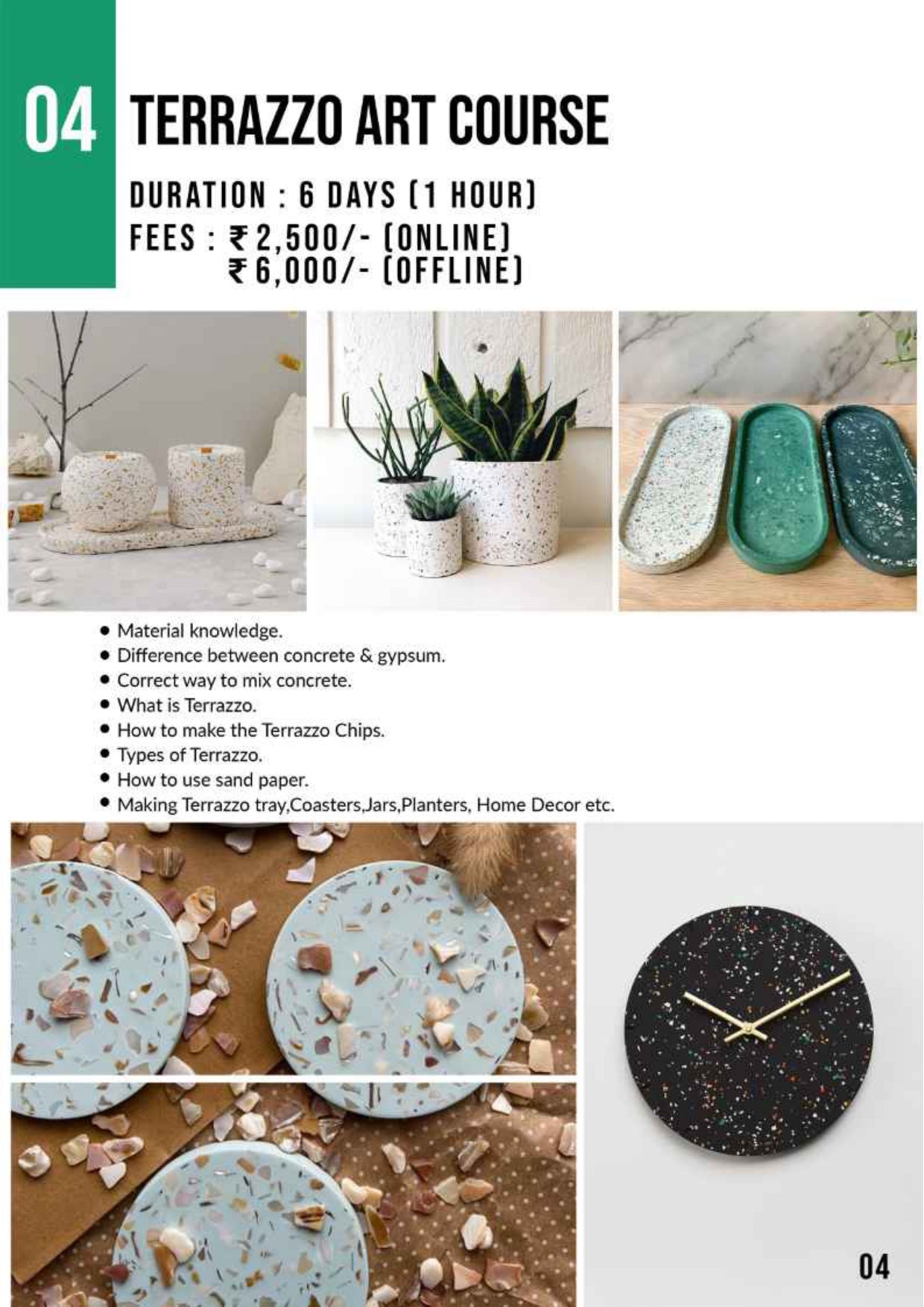 Enroll Terrazzo Art Concrete Course Online at Arts Shala